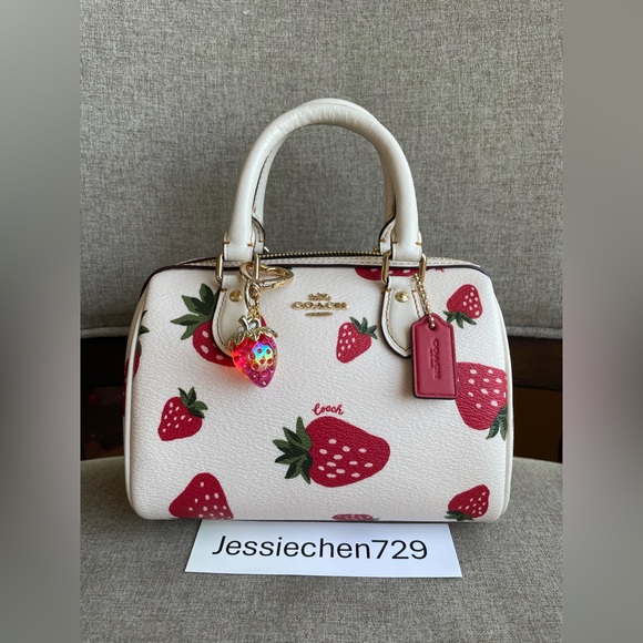 Coach | Bags | Last Nwtcoach Mini Rowan Crossbody With Wild Strawberry ...